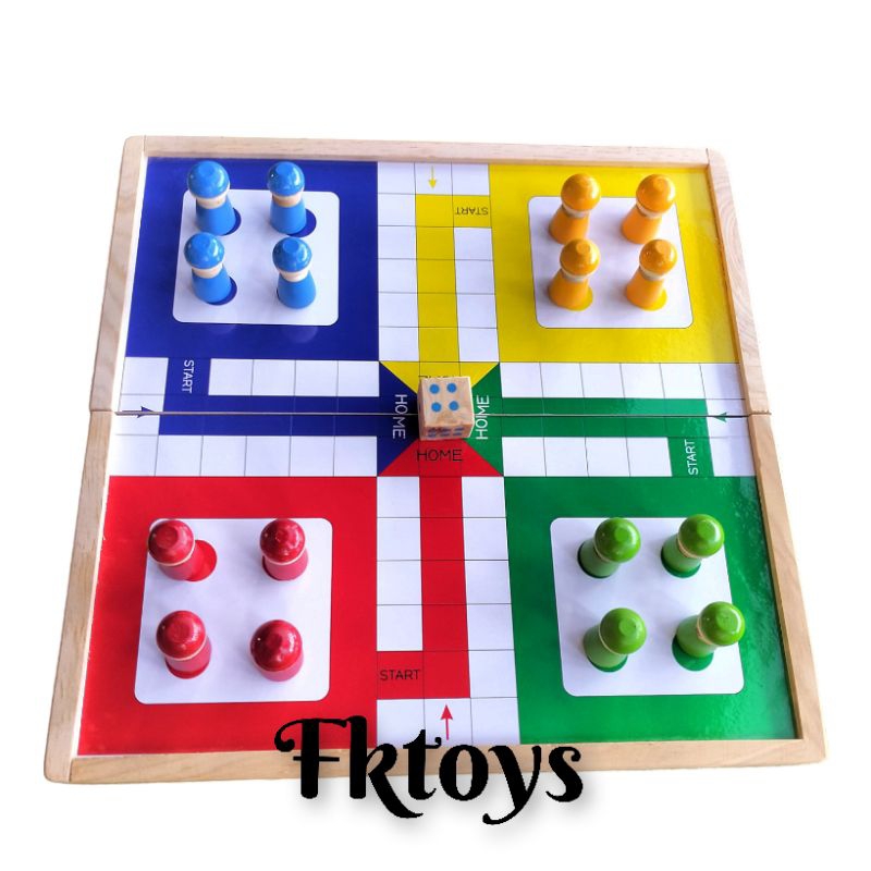 Jual Ludo kayu Ludo permainan keluarga Mainan edukasi | Shopee Indonesia