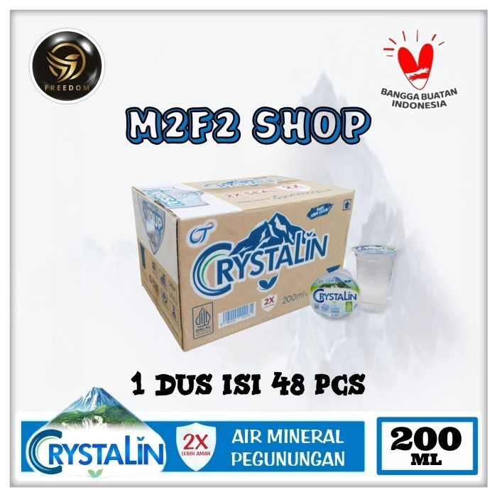 Jual Air Mineral Crystalline | Crystalin pH8+ Gelas | Cup - 200 ml (Kemasan Karton) | Shopee ...