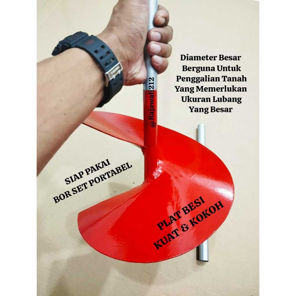 Jual Alat Bor Biopori Alat Bor tanah manual diameter super besar 25cm ...
