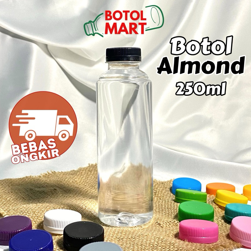 Jual BOTOLmart - BOTOL ALMOND 250ML (100 PCS) - KIRIM MAX 17.00 P.M ...