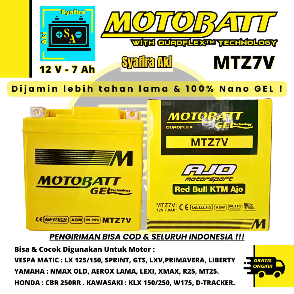 Jual AKI MOTOR R25, CBR250R, VESPA S150, VESPA LIBERTY, LXV 125, GTS ...