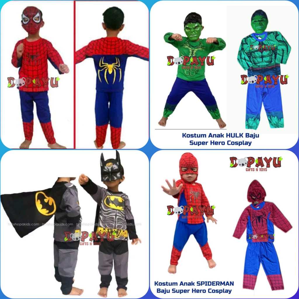 Jual Kostum Anak Superhero Baju Super Hero Cosplay Jomie BAJU KARNAVAL ...
