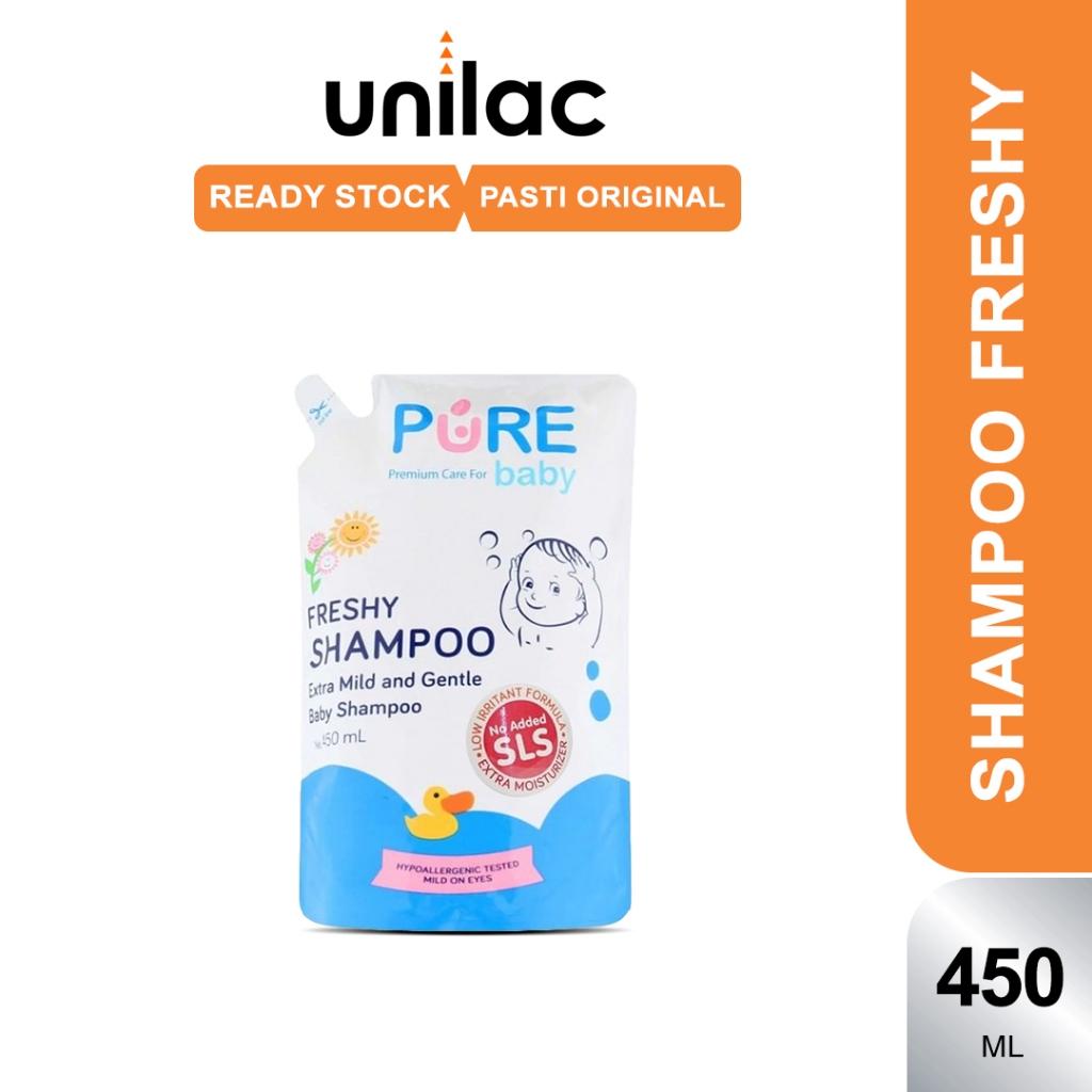Jual (100% ORI) Pure Baby Shampoo Freshy 450ml Kemasan Refill | Pure BB ...