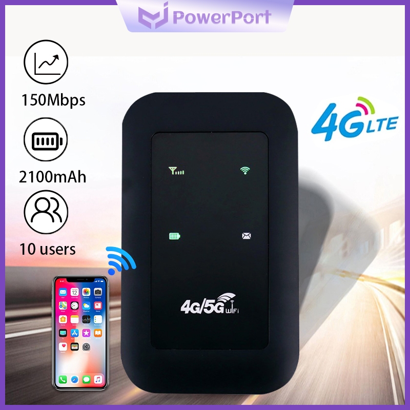 Jual PowerPort Wireless Router Modem Wifi 2100mAh Mifi 4G Lte 150Mbps ...