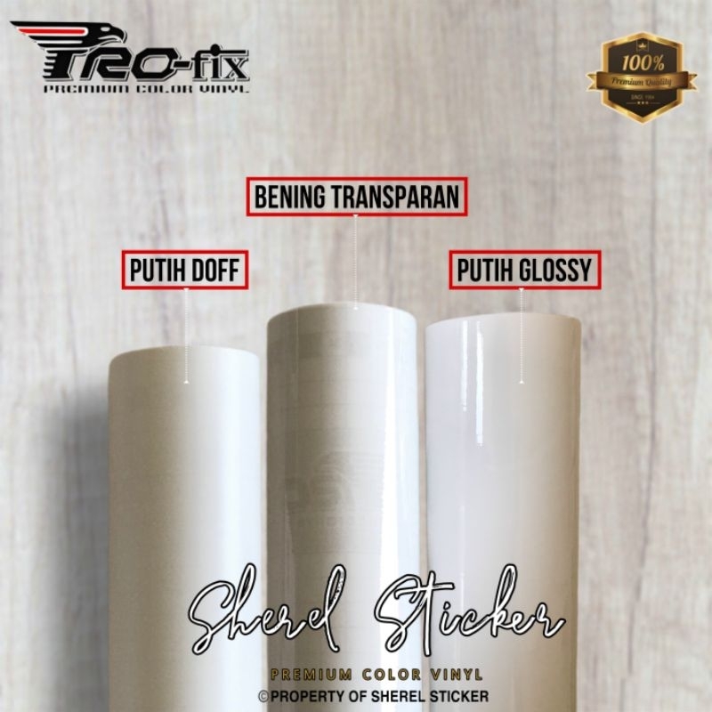 Jual skotlet Putih glossy doff transparan scotlite putih susu putih bening transparan putih doff ...
