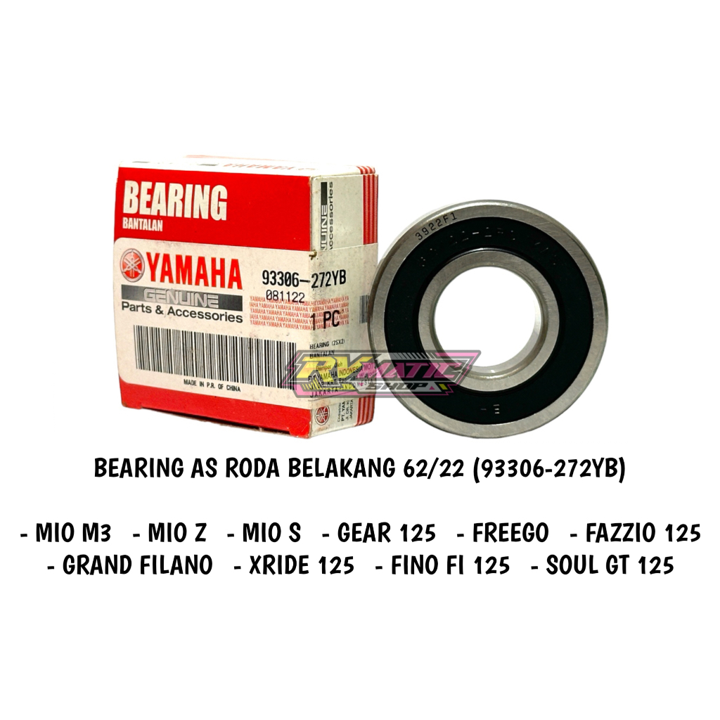 Jual BEARING 62/22 AS RODA BELAKANG MIO M3 MIO S GEAR 125 FREEGO FAZZIO ...