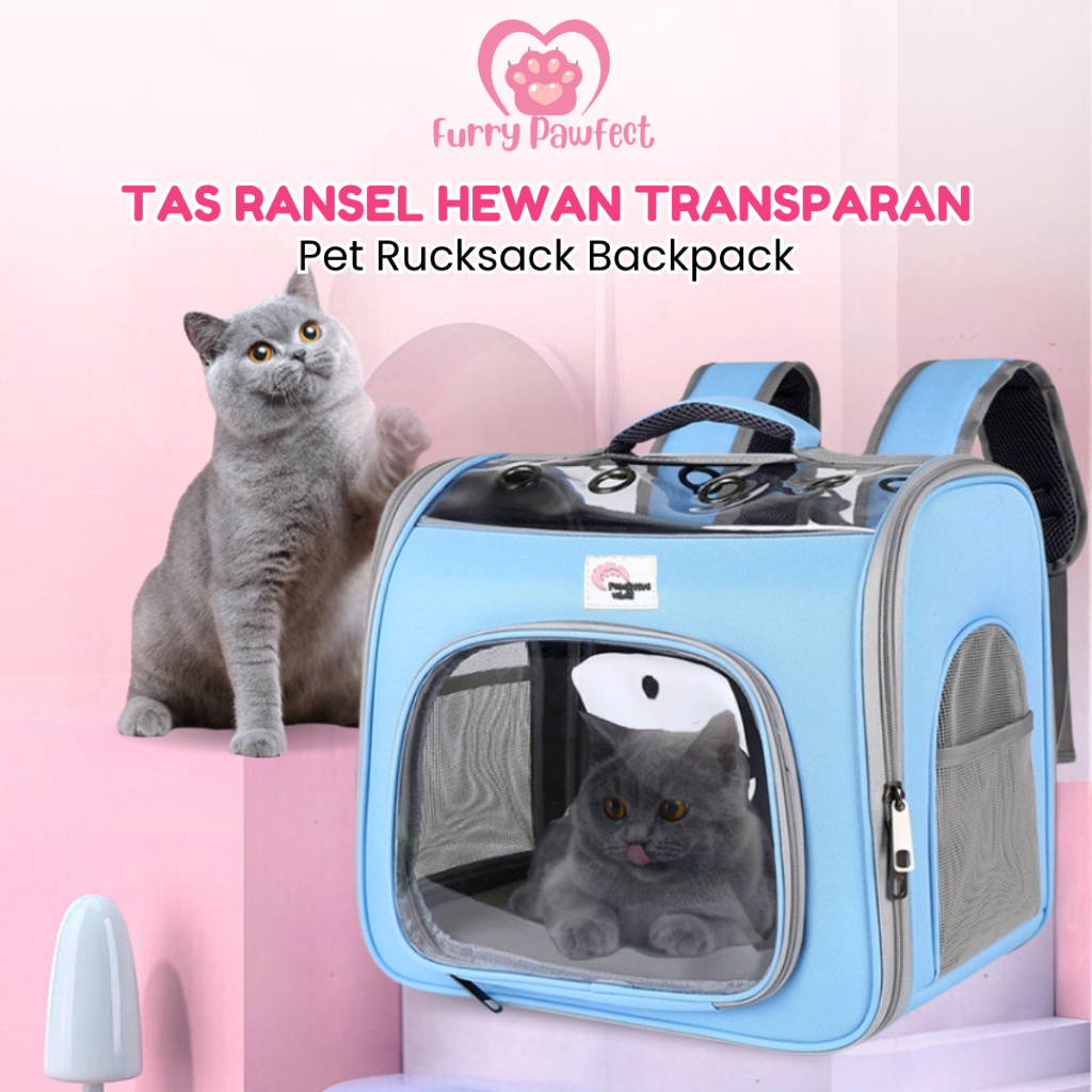 Jual Tas Ransel Hewan Transparan - Travel Bag Anjing Kucing Jumbo - Pet ...