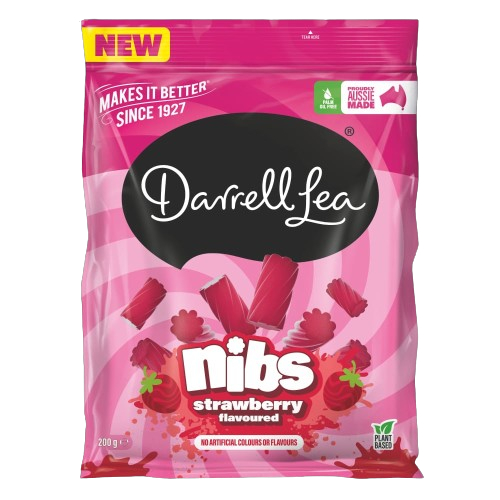 Jual Darrell Lea Strawberry Nibs 200g Snack Permen Rasa Strawberry ...