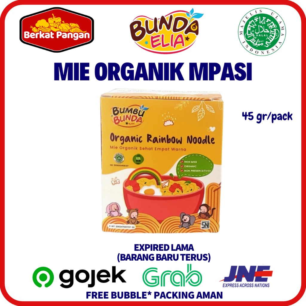 Jual Bumbu Bunda Elia Organic Rainbow Noodle MPASI / Mie Organik MPASI ...