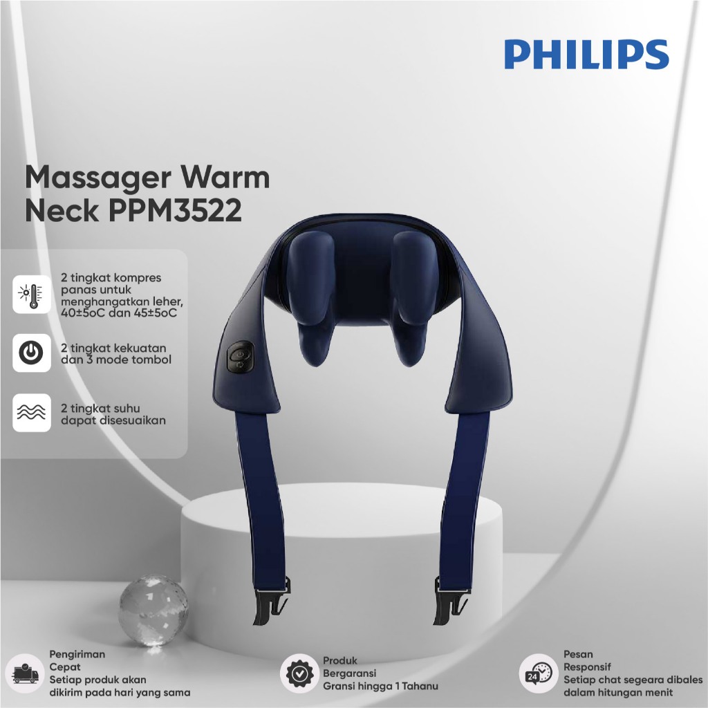 Jual Philips Massager PPM3522 Neck Pijat Bahu Dan Leher Shoulder ...