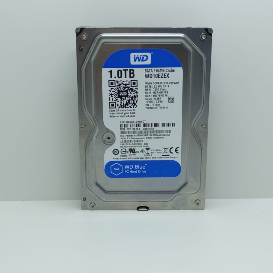 Jual HARDISK 1TB WD BLUE 7200 RPM SATA 3,5 second kondisi 100 persen normal-HDD INTERNAL 1TB FOR ...