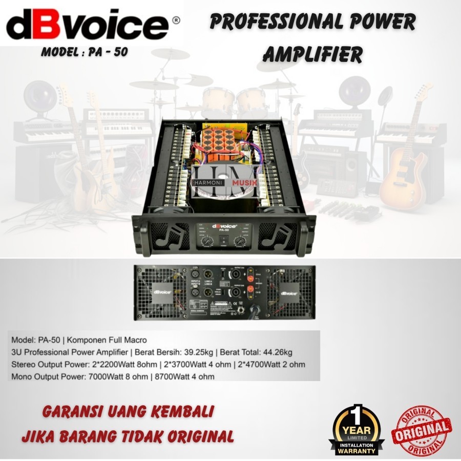 Jual Power dB Voice PA 50 Original Amplifier dBVoice PA50 Class GB | Shopee Indonesia