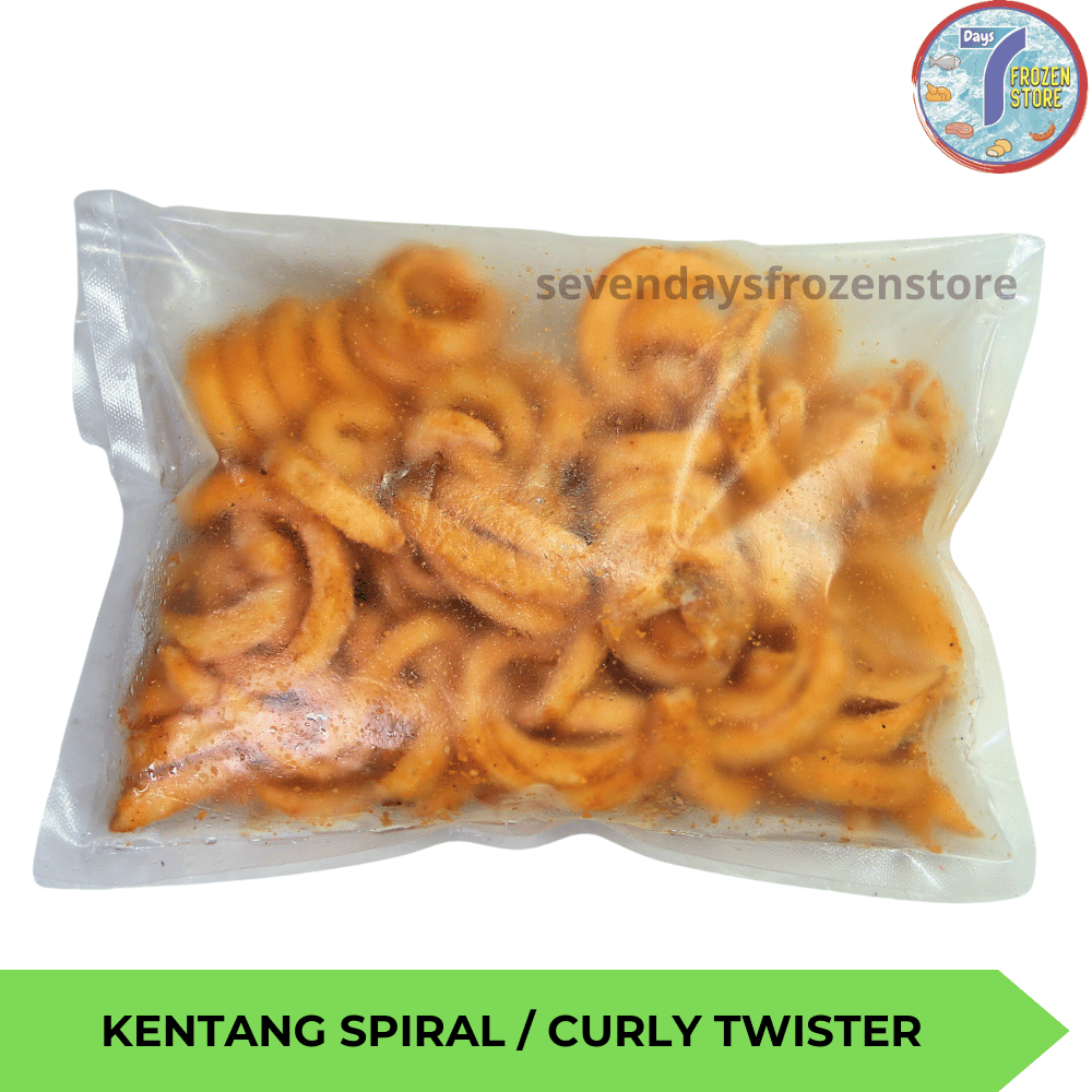 Jual Kentang Frozen Spiral | Curly Twister Beku Frozen 400gr | Shopee ...