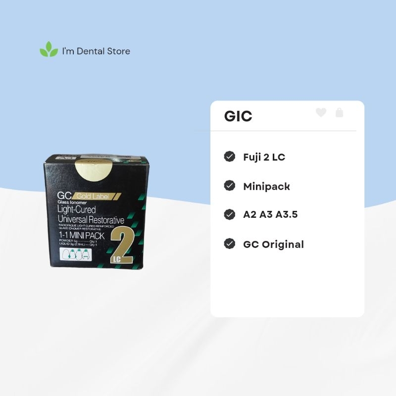 Jual GC FUJI 2 LC MINI PACK ORIGINAL GIC GOLD LABEL LIGHT CURE HITAM ...