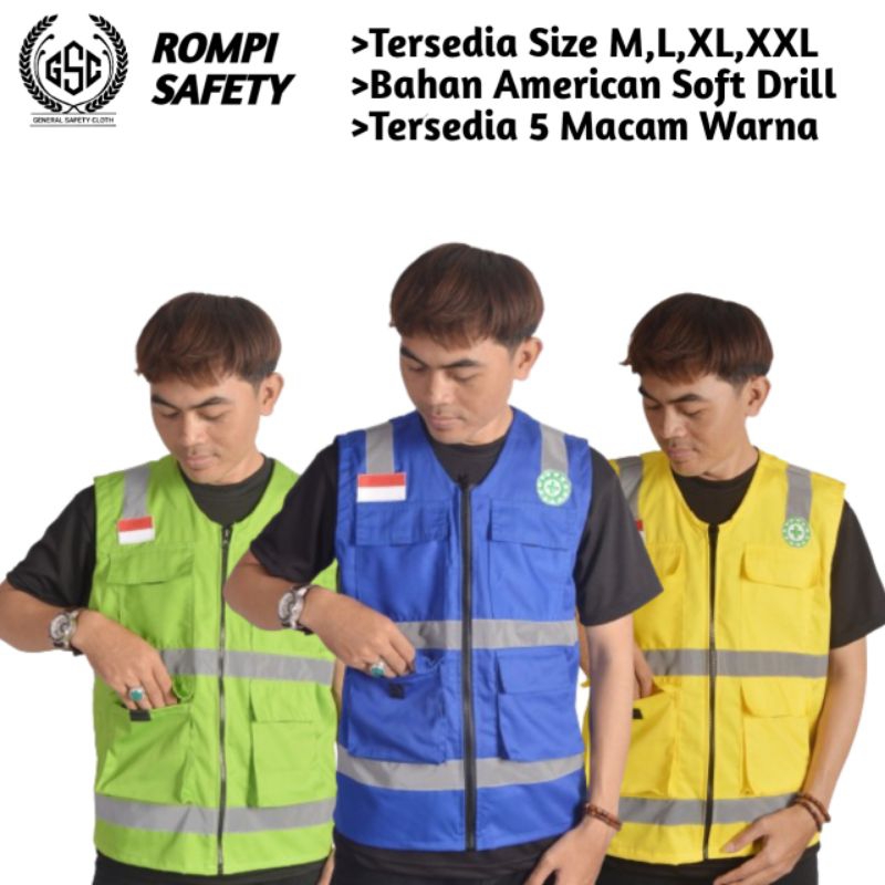 Jual rompi safety|rompi k3|rompi lapangan|rompi proyek atasan safety ...