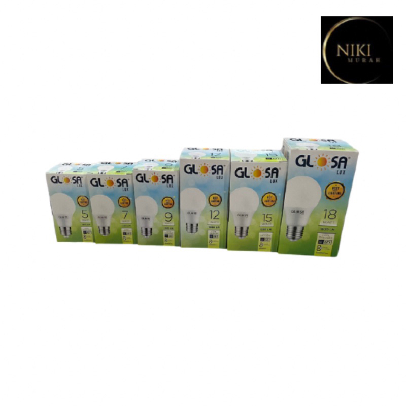 Jual LAMPU LED GLOSA LUX A-BULB 5W, 7W, 9W, 12W, 15W, Dan 18W LAMPU SNI MADE IN INDONESIA ...