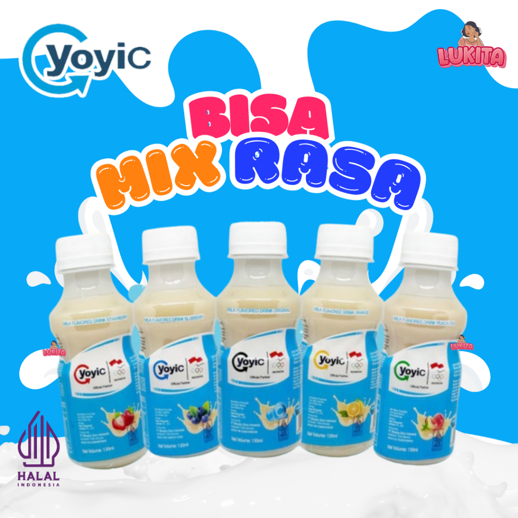 Jual YoyiC Yogurt 130ml (1 Lusin 12 Botol) Bisa Mix Rasa Original Jeruk ...