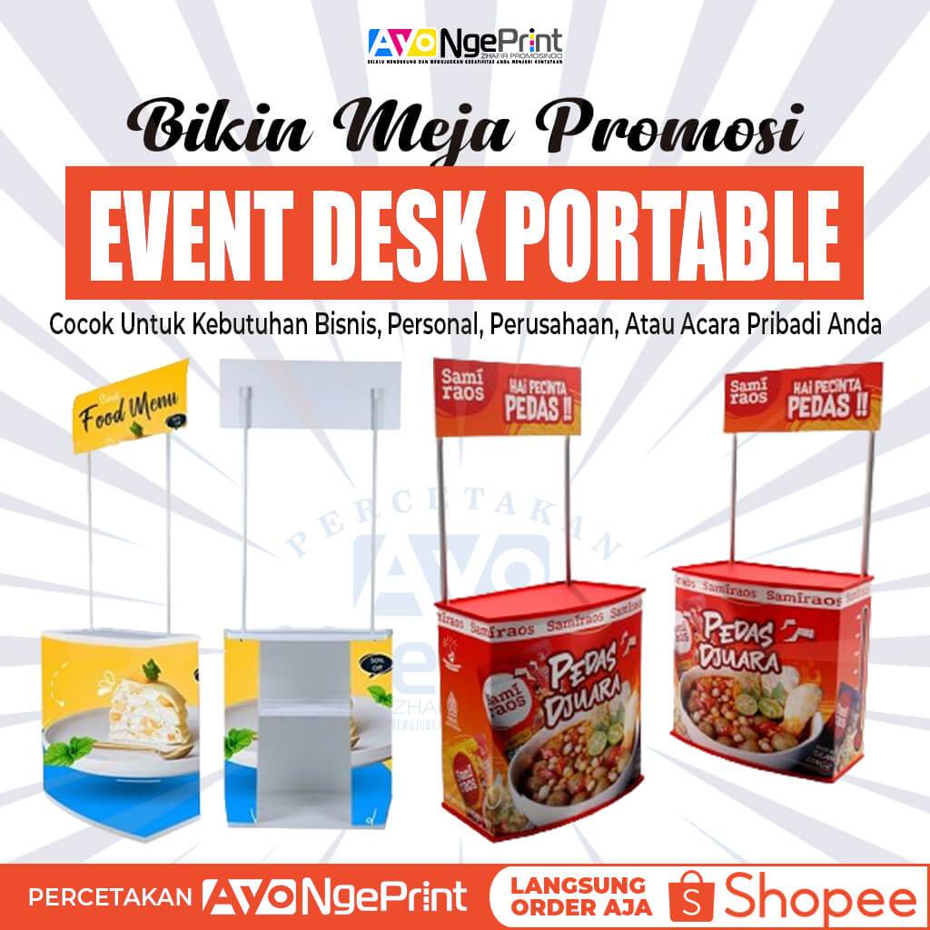 Jual Event Desk Portable - Meja Jualan - Meja Promosi - Meja Pameran ...