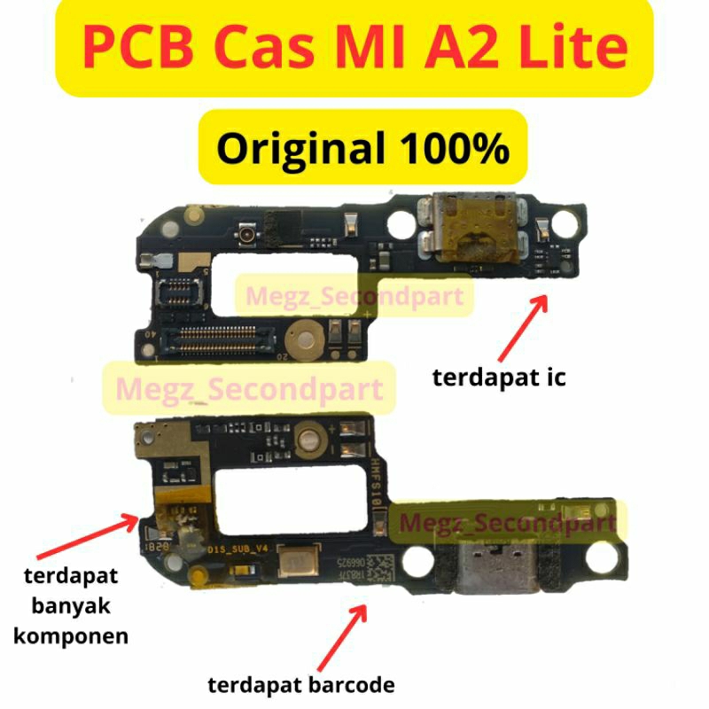 Jual Pcb Charger Mi A2 Lite / Redmi 6 Pro Original Cabutan, Papan cas ...