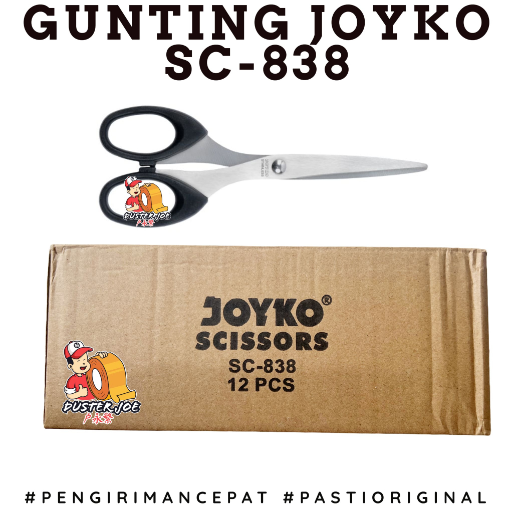 Jual [PER 1 PACK] Gunting JOYKO Sedang SC-838 (ISI 12 PCS) | Shopee ...