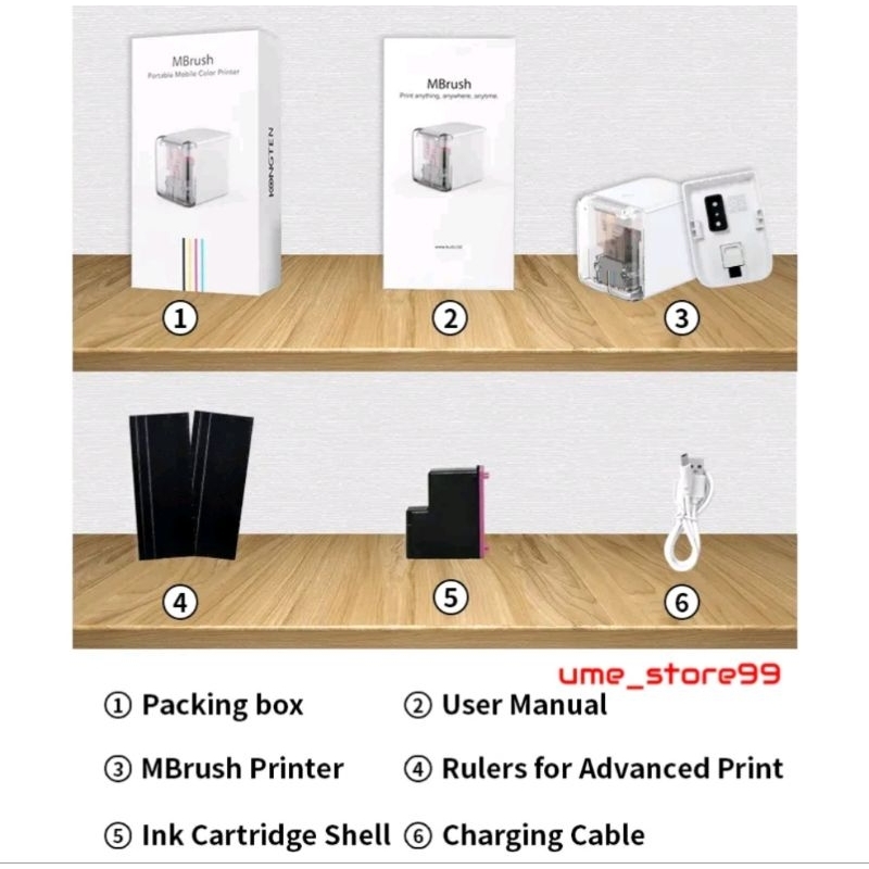 Jual Printer tangan Mbrush Mini Portable Inkjet Printer | Shopee Indonesia