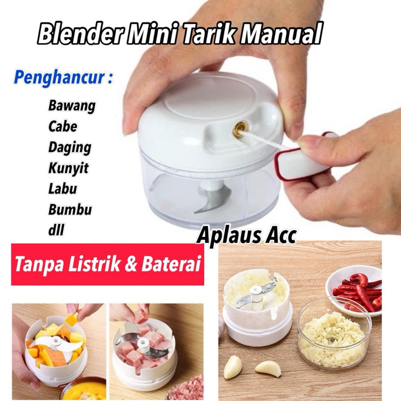 Jual Mini Food Chopper / Blender Tarik Tangan Manual / Speedy Chopper ...