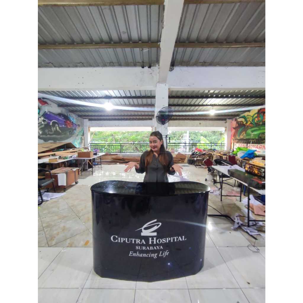 Jual Pop Up Table Premium Expanded Double Counter / Meja Event Portable ...