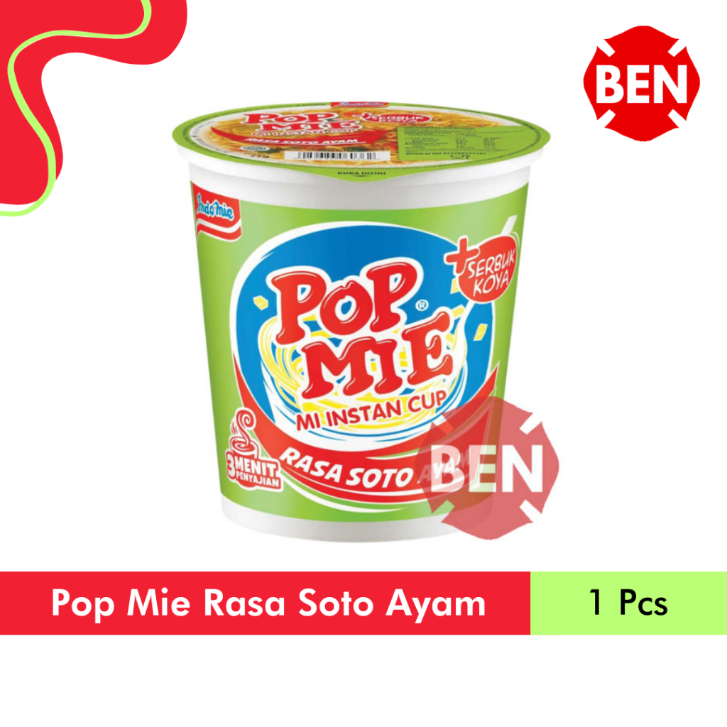 Jual Pop Mie Rasa Soto Ayam 1 Cup Pcs 77g 77gr Popmie Kuah Mie Instan ...