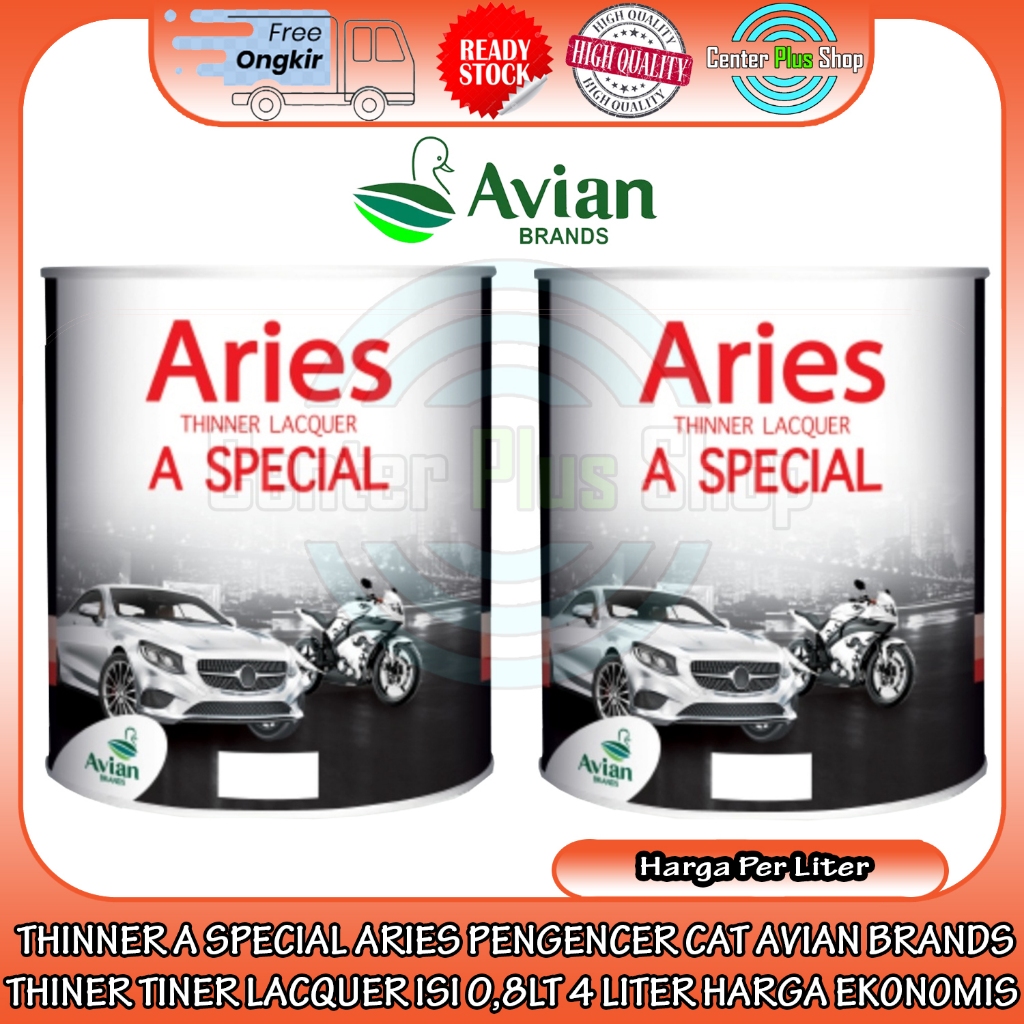 Jual THINNER A SPECIAL ARIES PENGENCER CAT AVIAN BRANDS THINER TINER LACQUER ISI 0,8LT 4 LITER ...