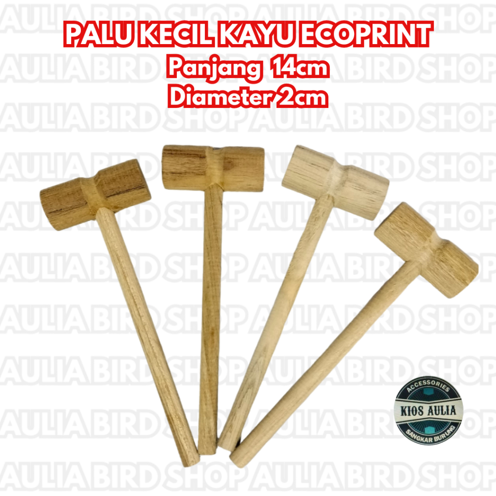 Jual PALU KAYU KECIL ECOPRINT Panjang 14cm Diameter 2cm Wooden Hammer ...