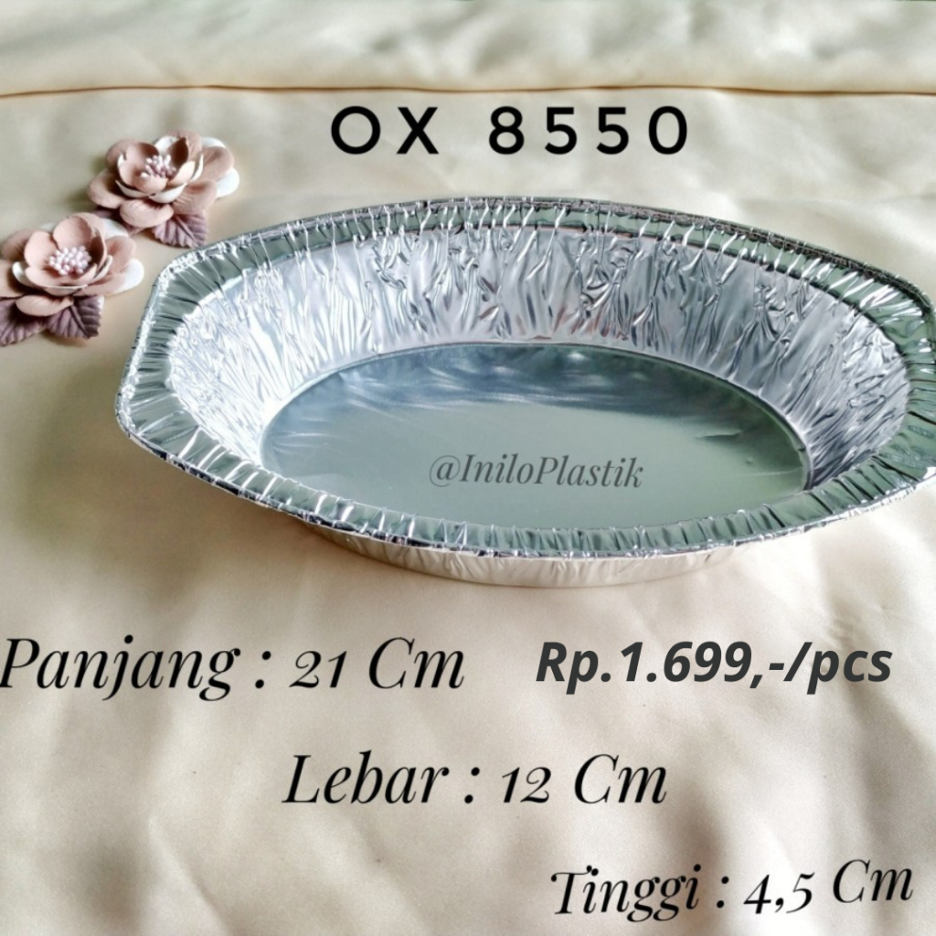 Jual Alumunium Foil OX-8550 tanpa Tutup /Aluminium Foil Tray tanpa Tutup | Shopee Indonesia