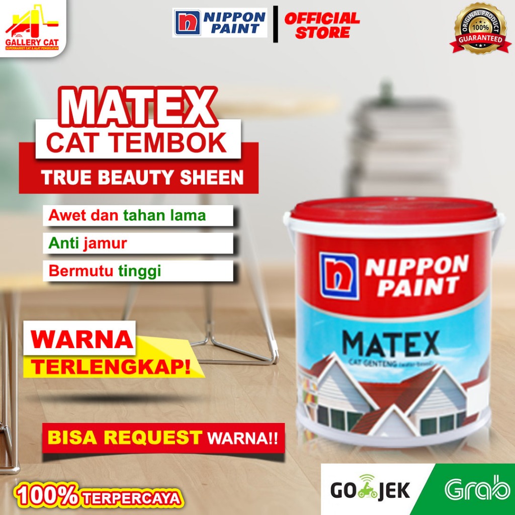 Jual TERMURAH Nippon paint matex cat genteng kemasan 2,5 L | Shopee ...