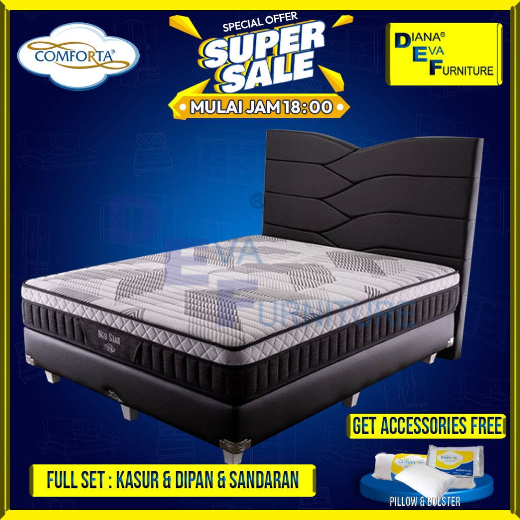 Jual Comforta Neo Star Set Kasur Springbed | Shopee Indonesia