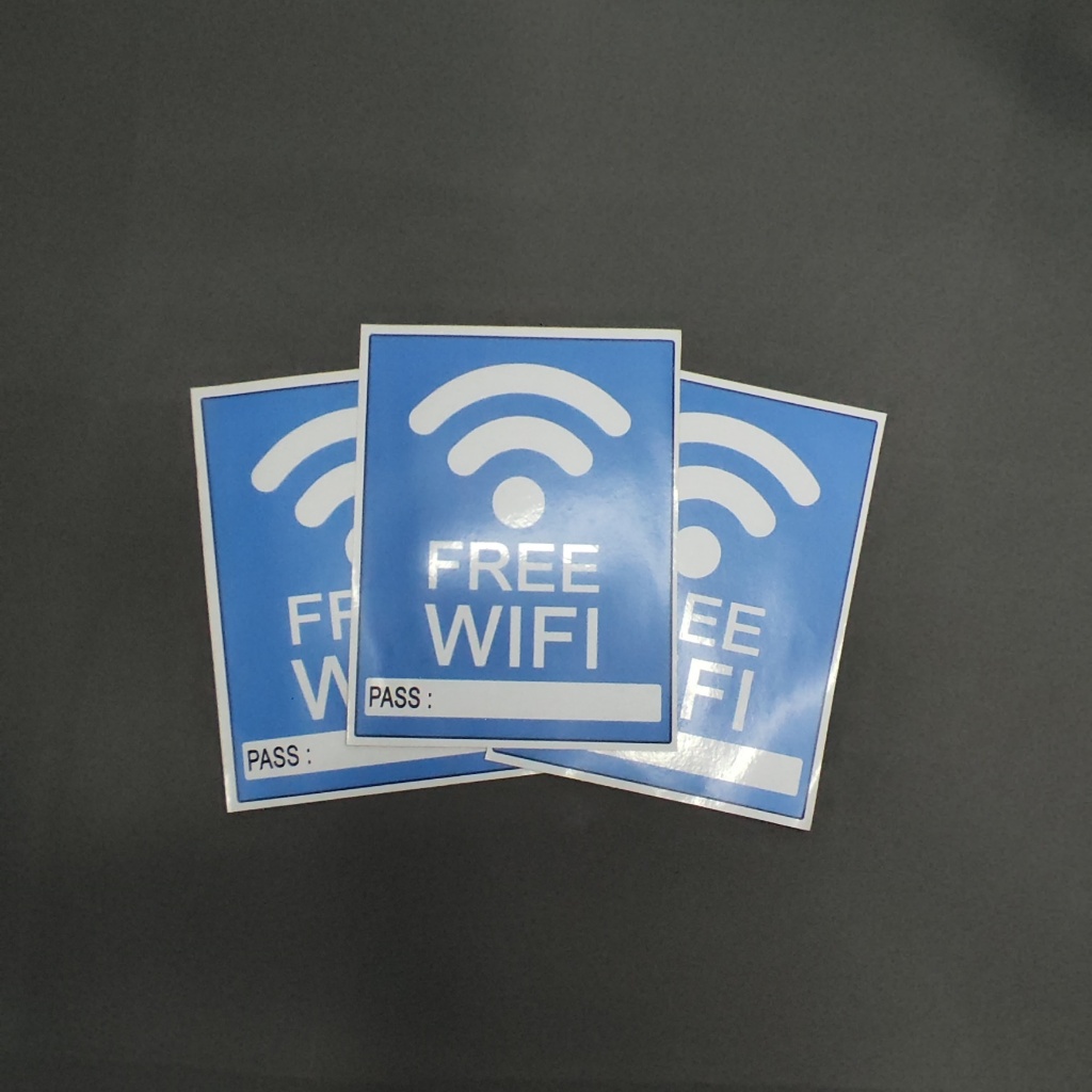 Jual STIKER TANDA LABEL FREE WIFI | Shopee Indonesia