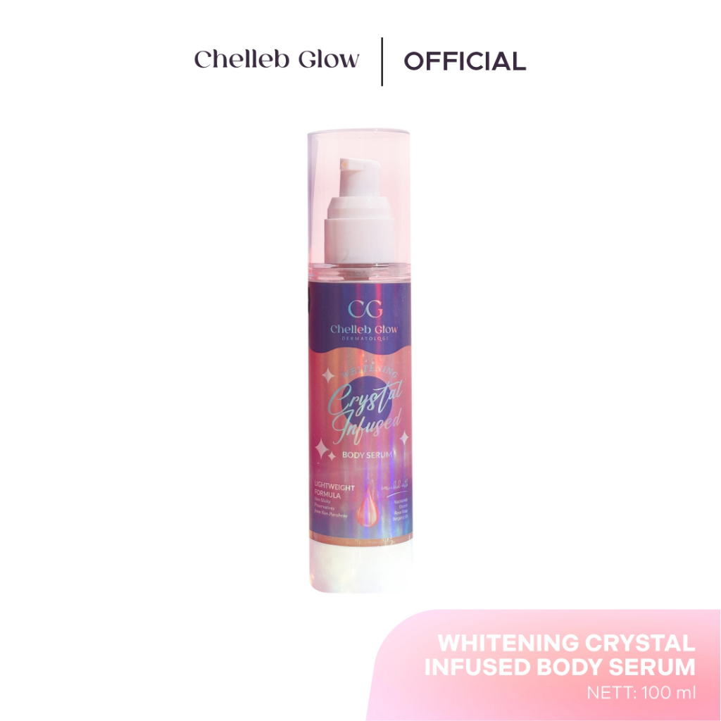 Jual Chelleb Glow Whitening Crystal infused Body Serum 100ML | Shopee ...