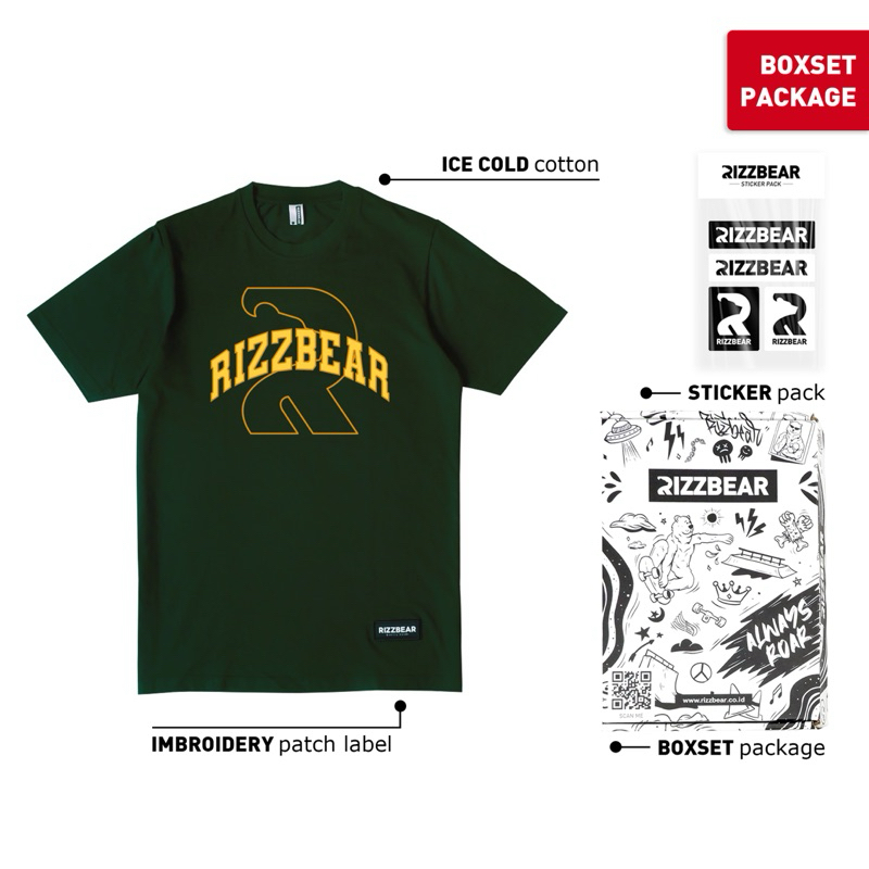 Jual RIZZBEAR Kaos Lengan Pendek Premium Brand Distro Original Biglogo ...