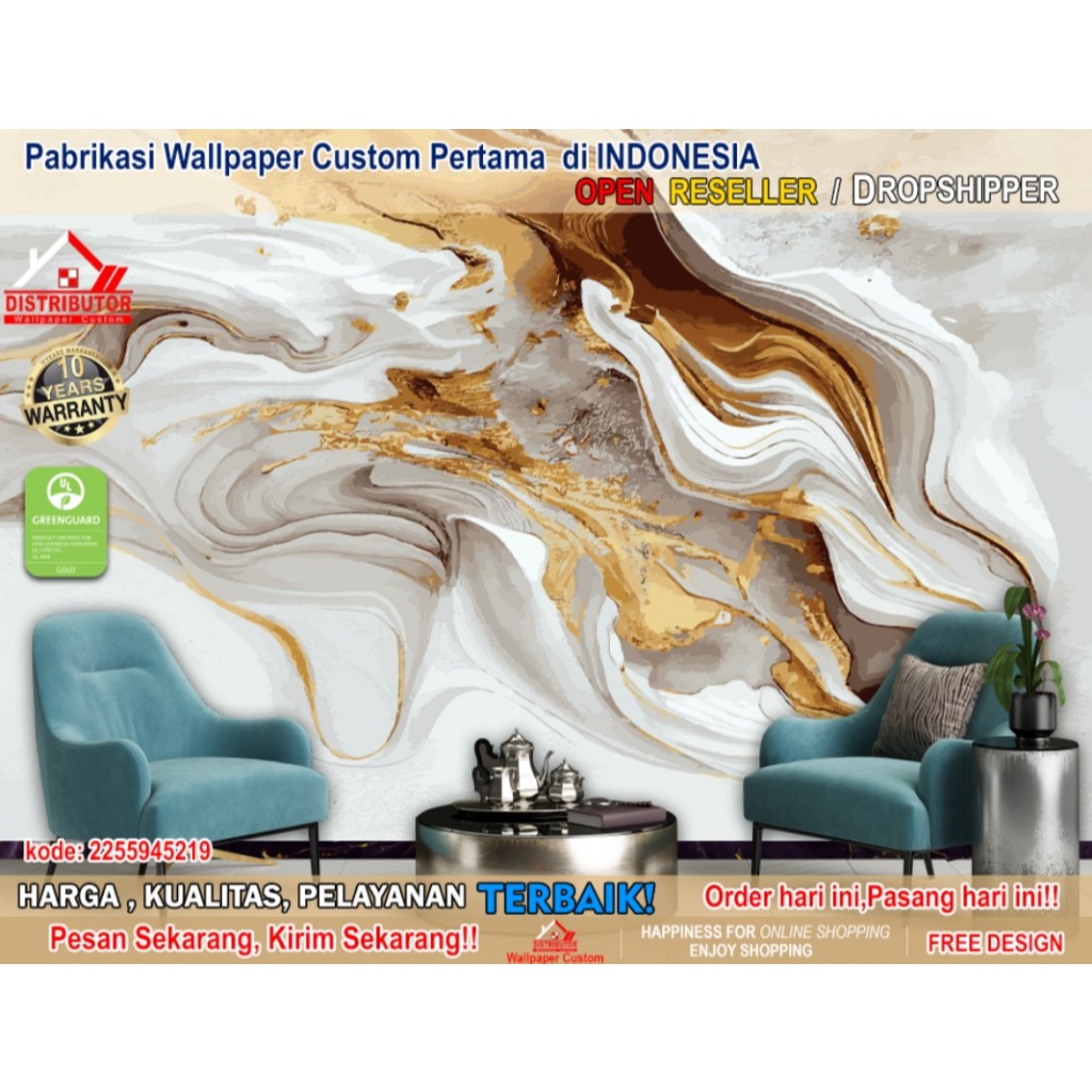 Jual Wallpaper Custom 3D Tema Marmer | Marble | Wallpaper Request ...