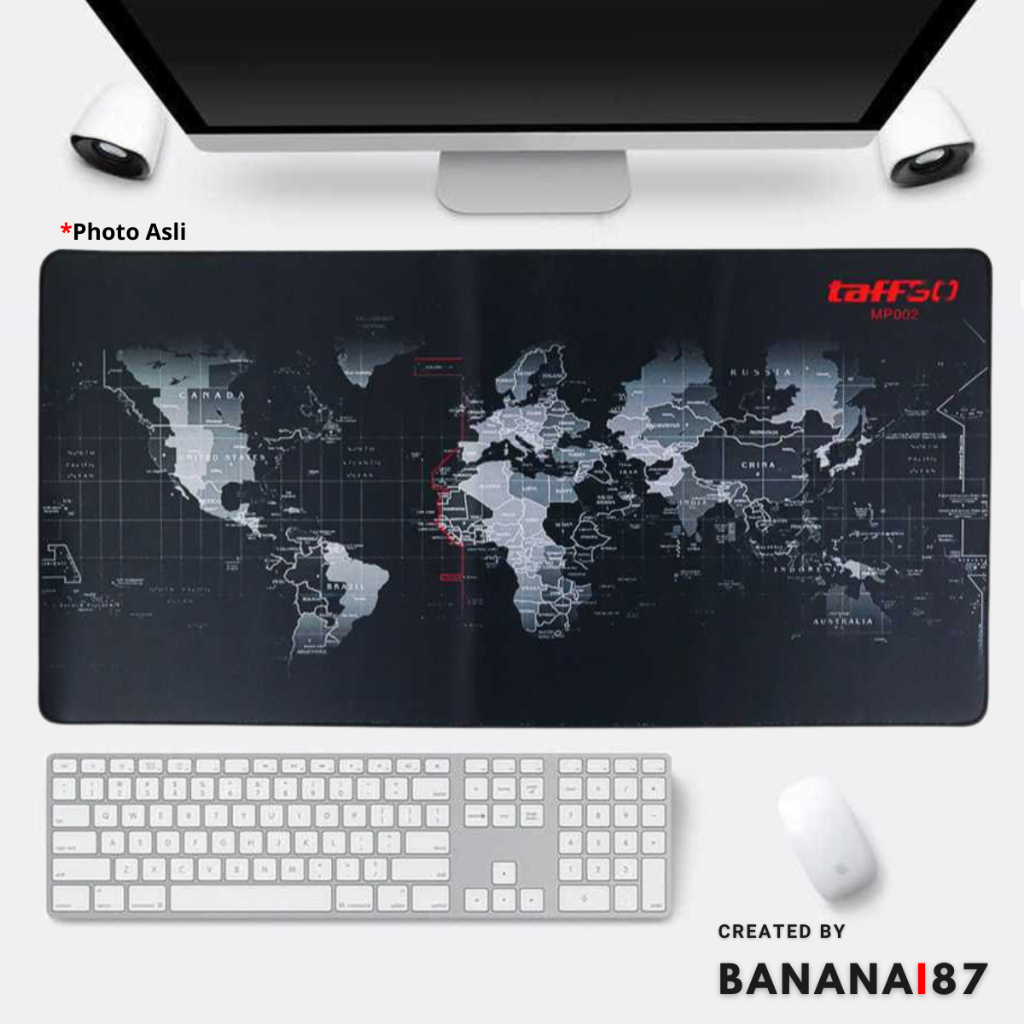 Jual Mousepad Gaming Mouse Pad XL Desk Mat Motif Peta Dunia Besar Murah ...