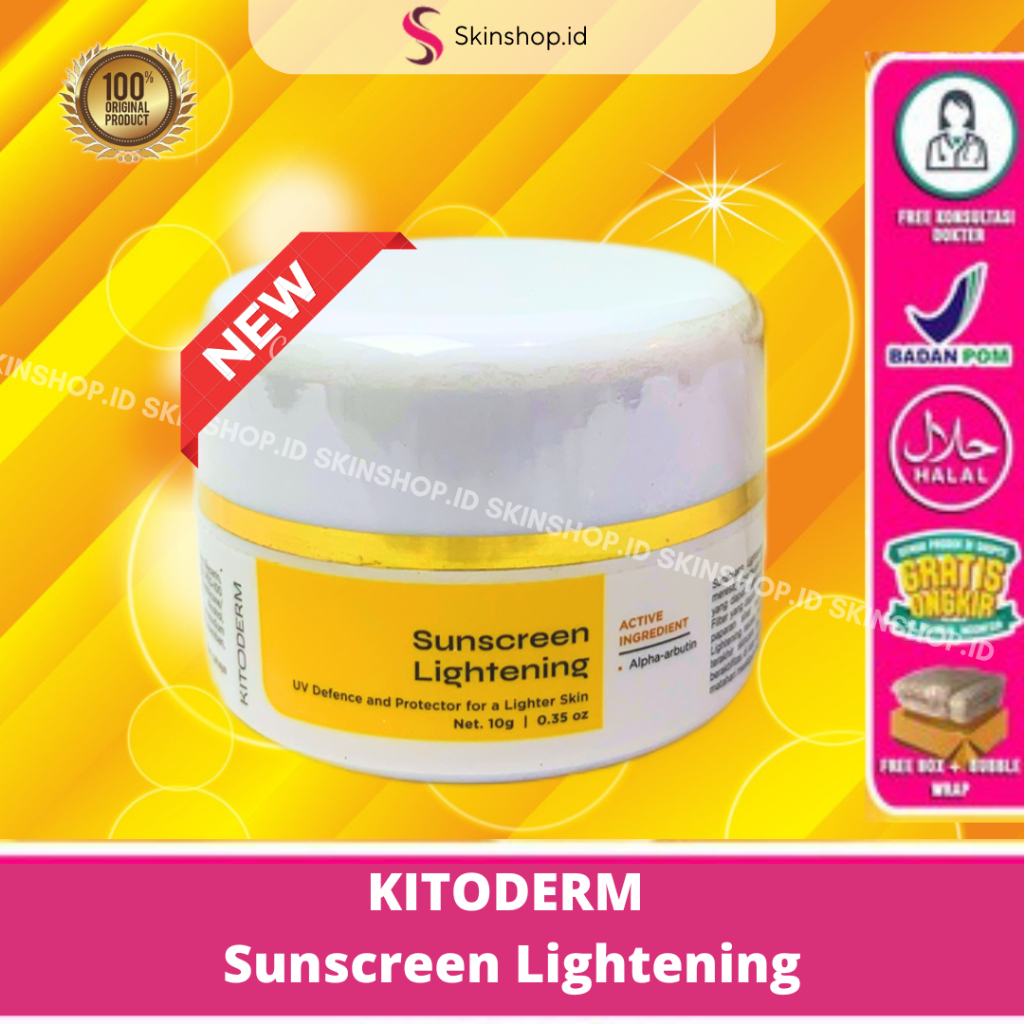 Jual Kitoderm Sunscreen Lightening Cream 10gr Original / Krim Tabir ...