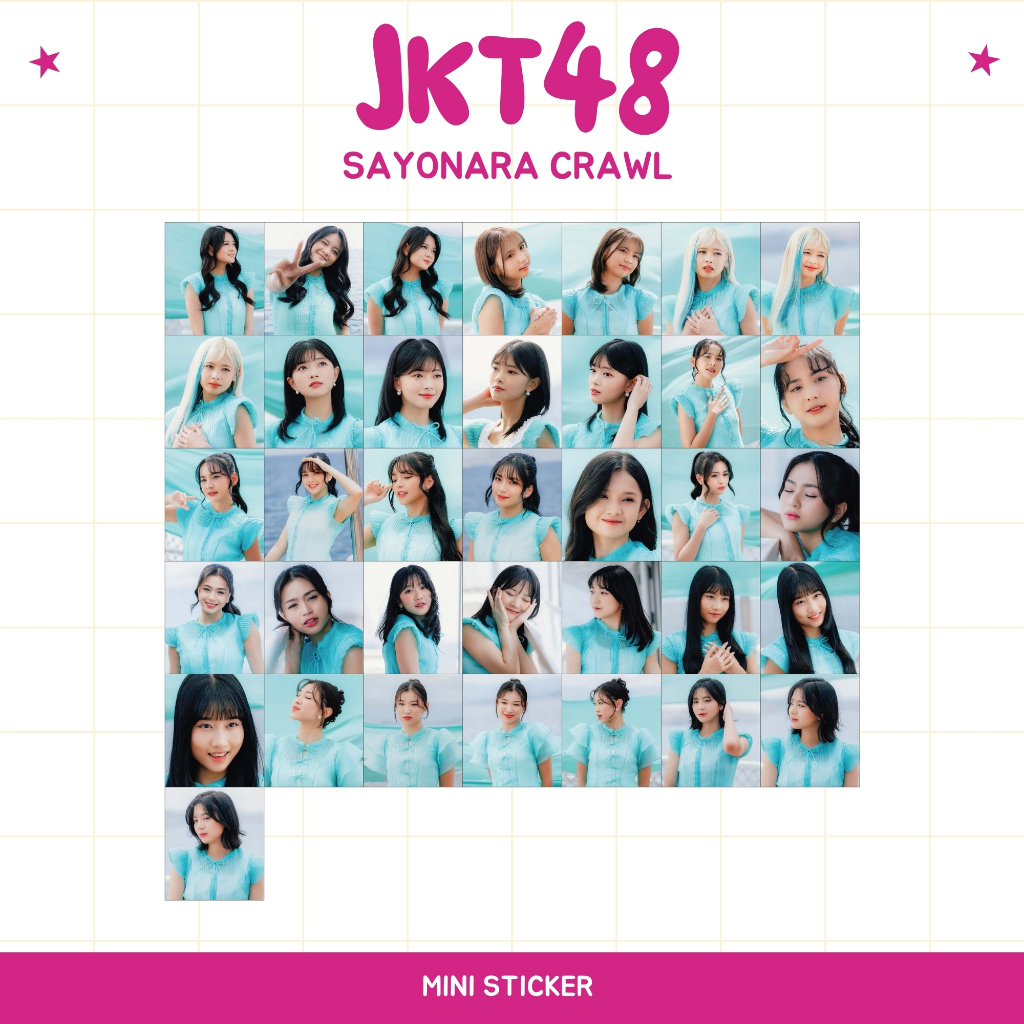 Jual MINI STIKER JKT48 THINK DONUT (ISI : 50 PCS) STICKER CHROMO JPOP ...