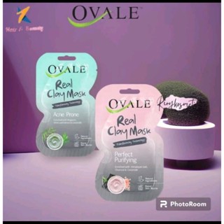 Jual OVALE Real Clay mask/Masker wajah ovale/Ovale Real clay mask 10gr ...