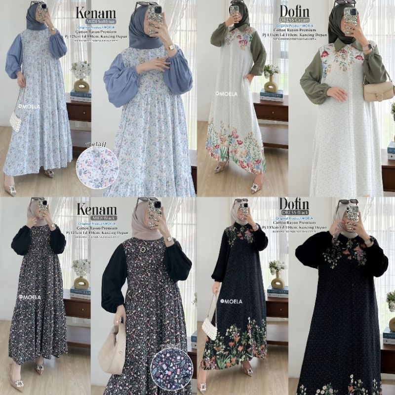 Jual [ RESTOK ] DRESS DAN MIDI ORI DRESS BUNGA BUNGA KOMBINASI LAWIA ...