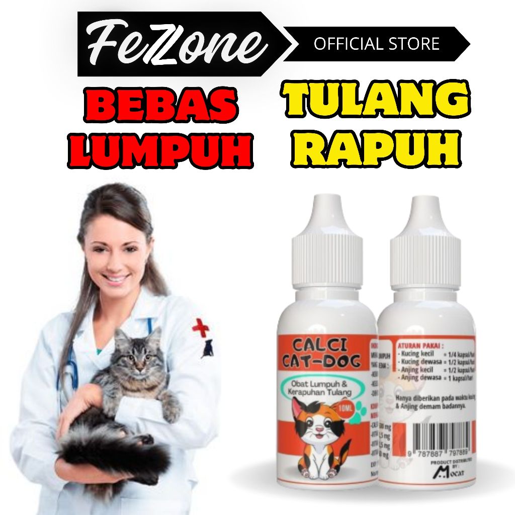 Jual CALCICAT OBAT LUMPUH KUCING ANJING OBAT KEJANG DEHIDRASI TETANUS ...