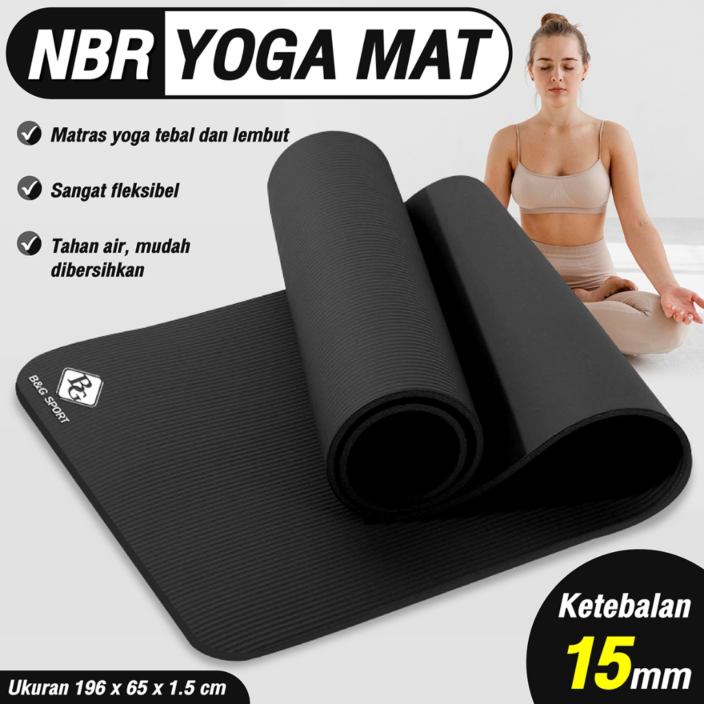 Jual BG Sport Matras Yoga Polos Mat Olahraga Alas Senam Lantai Anti ...