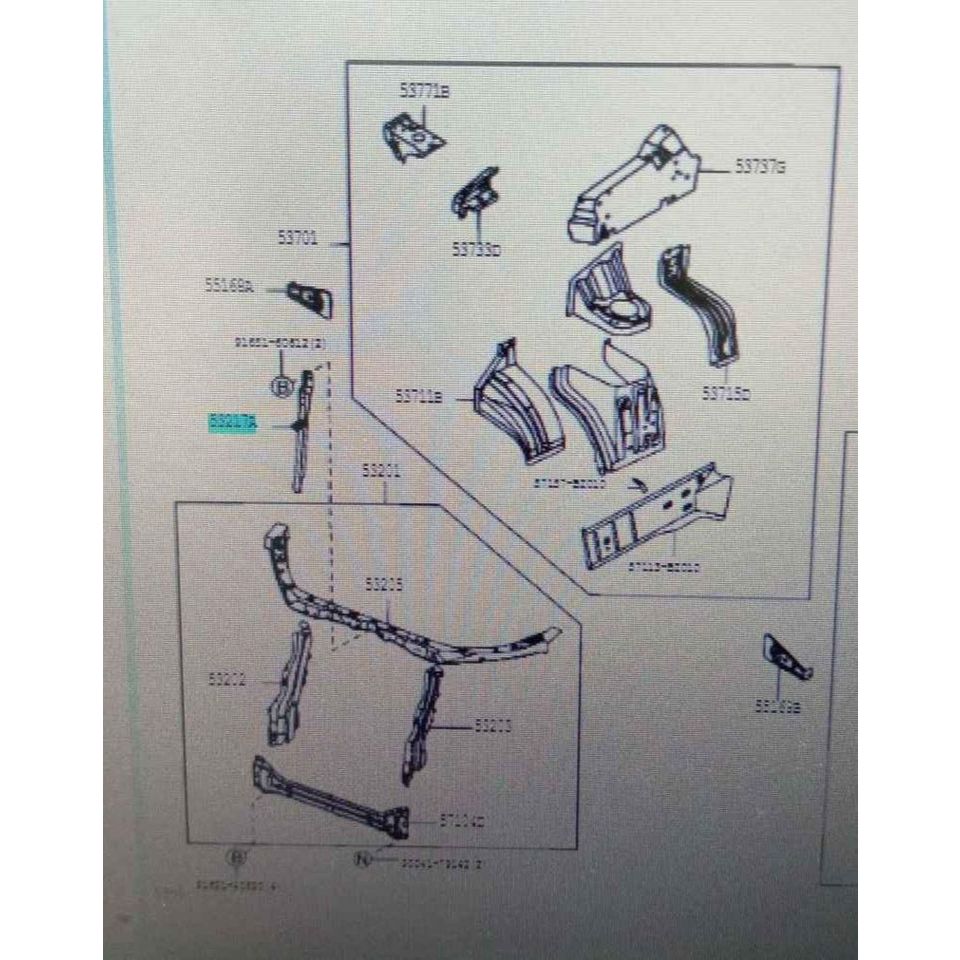 Jual Brace hood lock support tiang lock kap mesin avanza 2011 original ...