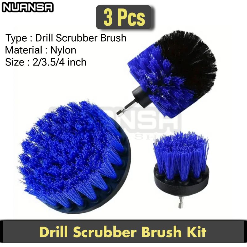 Jual Nuansa - Brush Kit Sikat Pembersih Karpet Kaca Ban Motor Mobil ...