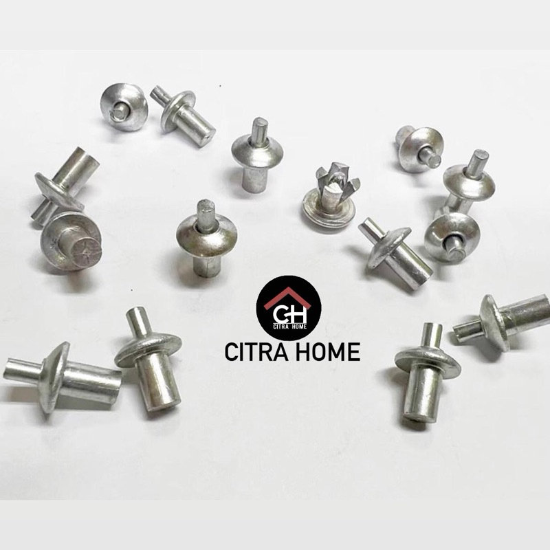 Jual Aluminium Sharp Flat Drive Hummer Rivet 5x11mm | Shopee Indonesia