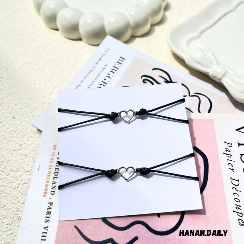 Jual (1pcs kode MN) Gelang Single Slide Love | Gelang couple Tali Korea ...