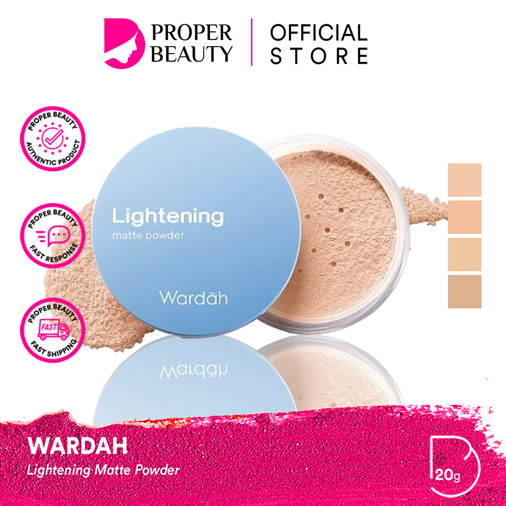 Jual WARDAH Lightening Matte Powder Indonesia / Bedak Tabur 20g / SPF 20 PA++ / 2 IN 1 Makeup ...