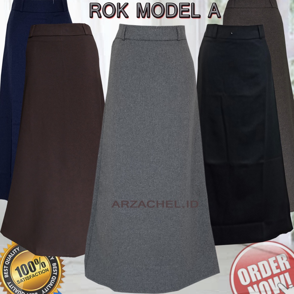 Jual Wow banget Rok A Line Panjang Polos Formal Kerja Kantor Rok Kerja ...